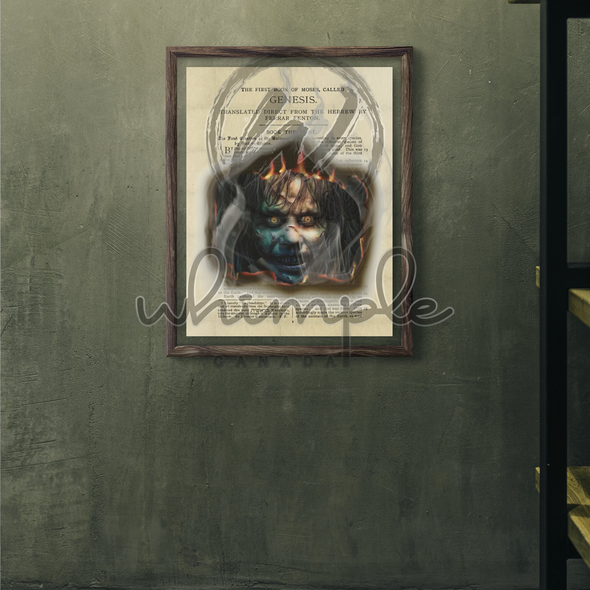 Burning Bible Page Horror Movie Graphic (digital Download) - Etsy