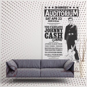 Johnny Cash Poster, June Carter Cash, Full Sized Poster, Retro Poster ...