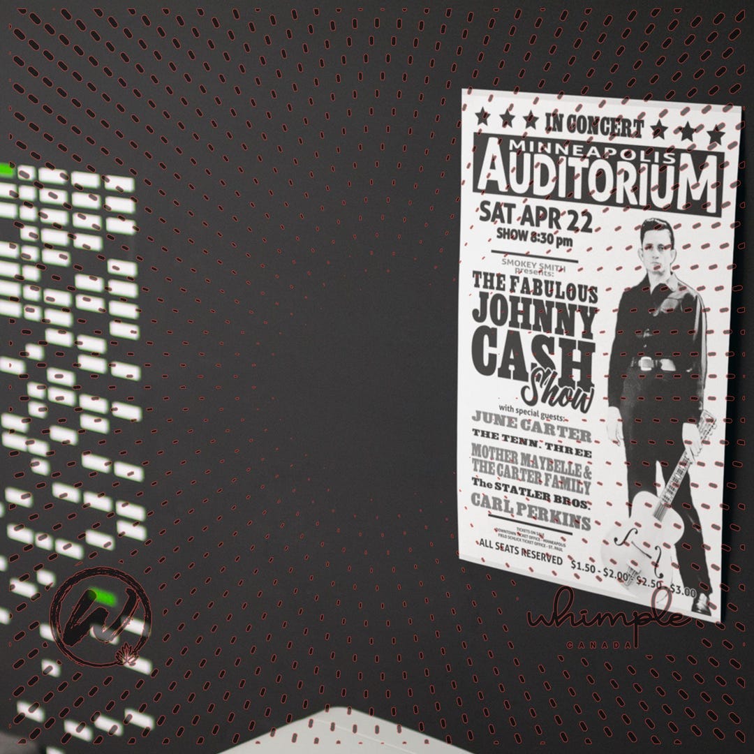 Johnny Cash Poster, June Carter Cash, Full Sized Poster, Retro Poster ...