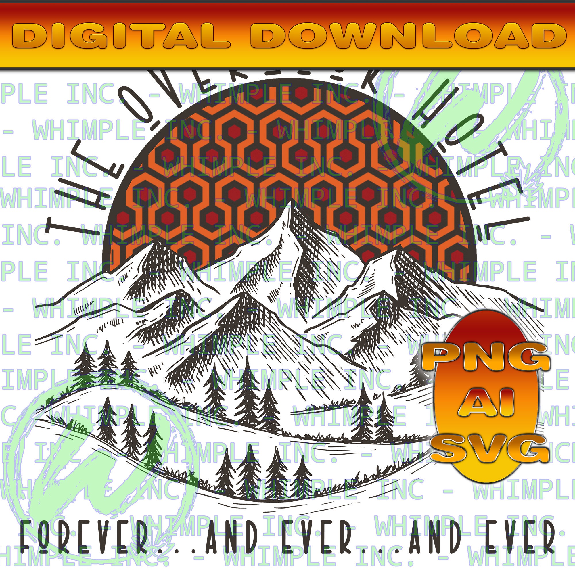 The Overlook Hotel, Here's Johnny, Digital Design POD, Print on Demand ...