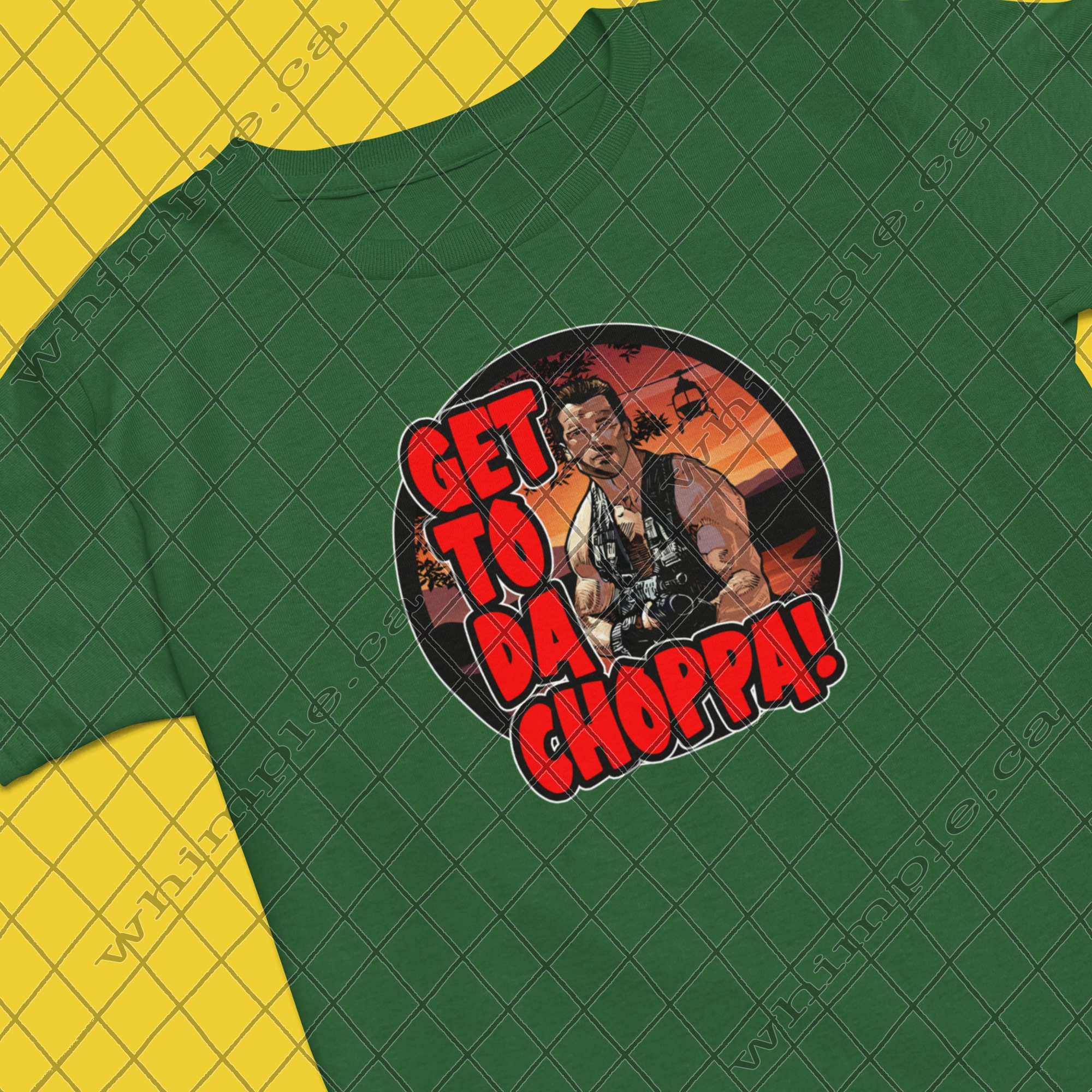 Get to Da Choppa, Ahnold, Predator, 80s Movies, Pop Culture PNG, Cult ...
