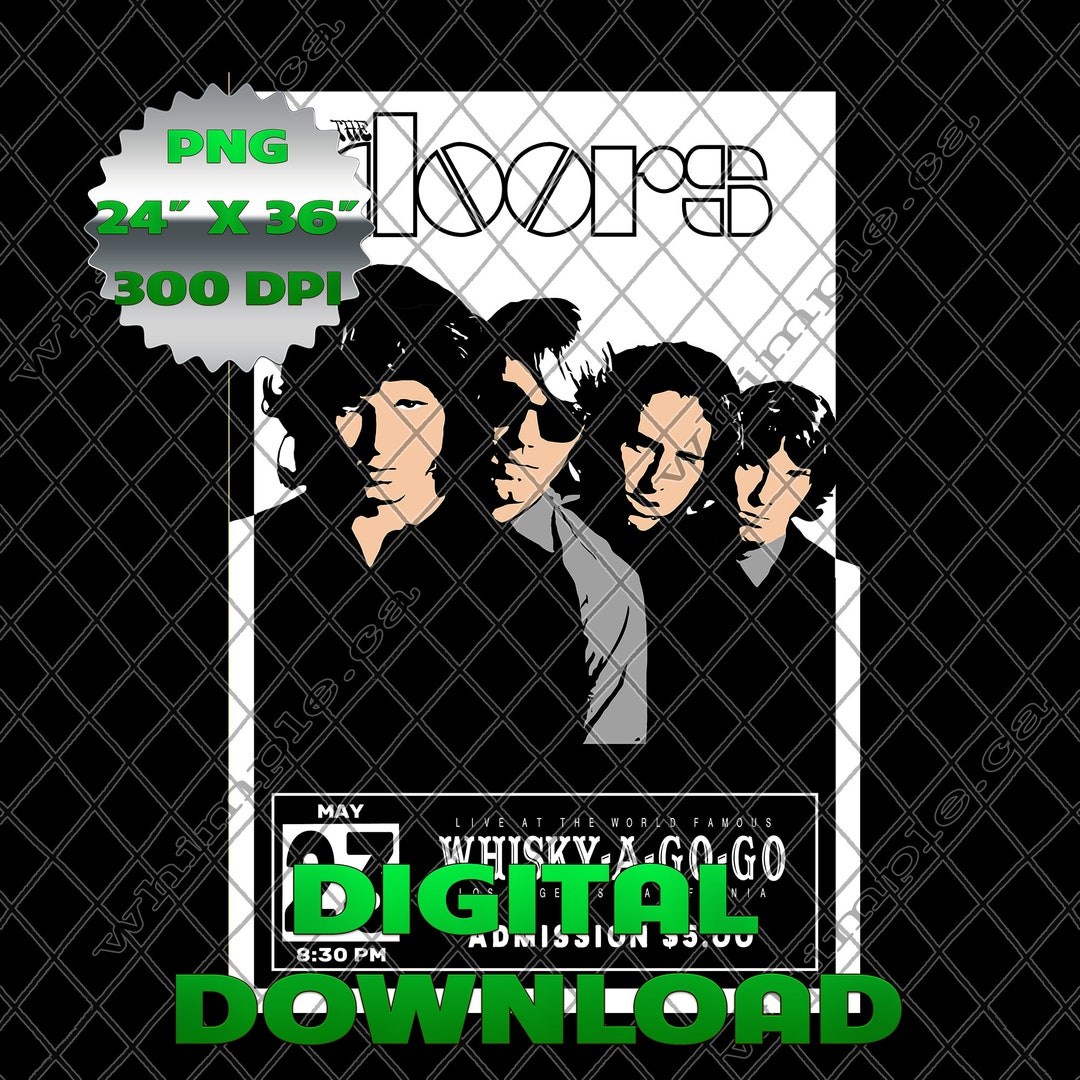 Doors, Whisky A Gogo, Retro Wall Poster, Mr. Mojo Risin, Jim Morrison ...