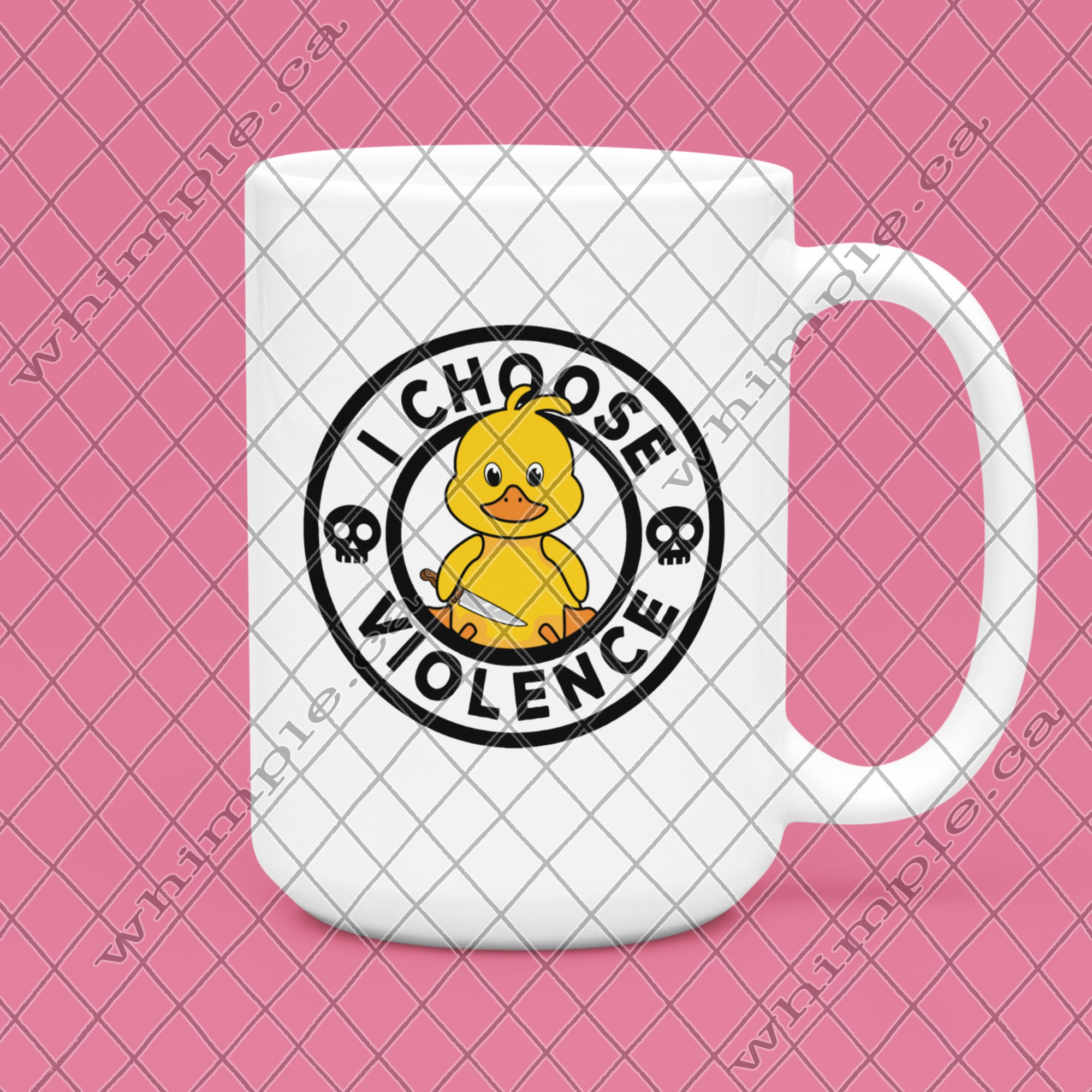 I Choose Violence, Cute Duck, Funny PNG, Cute Mug Design, Digital ...