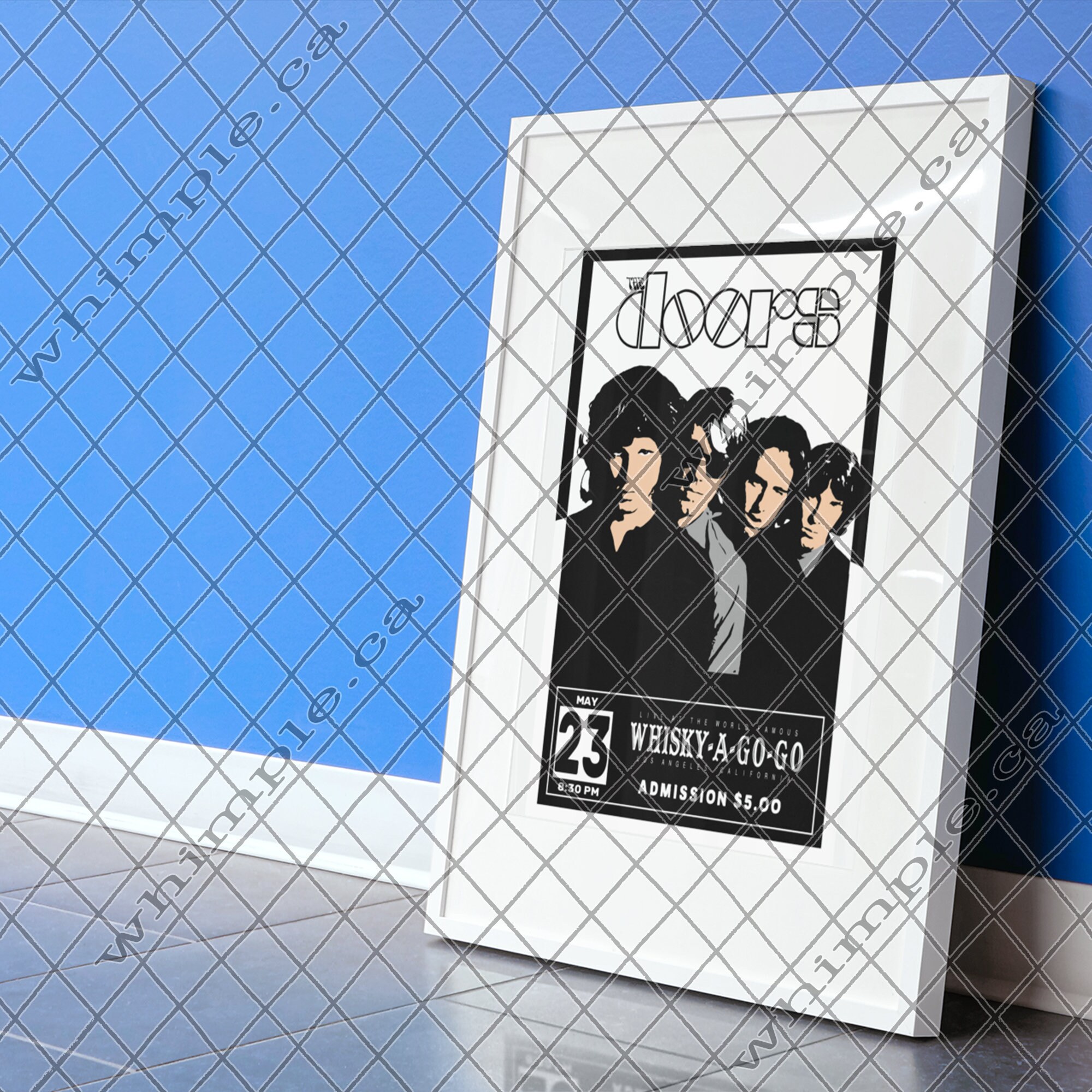 Doors, Whisky A Gogo, Retro Wall Poster, Mr. Mojo Risin, Jim Morrison ...