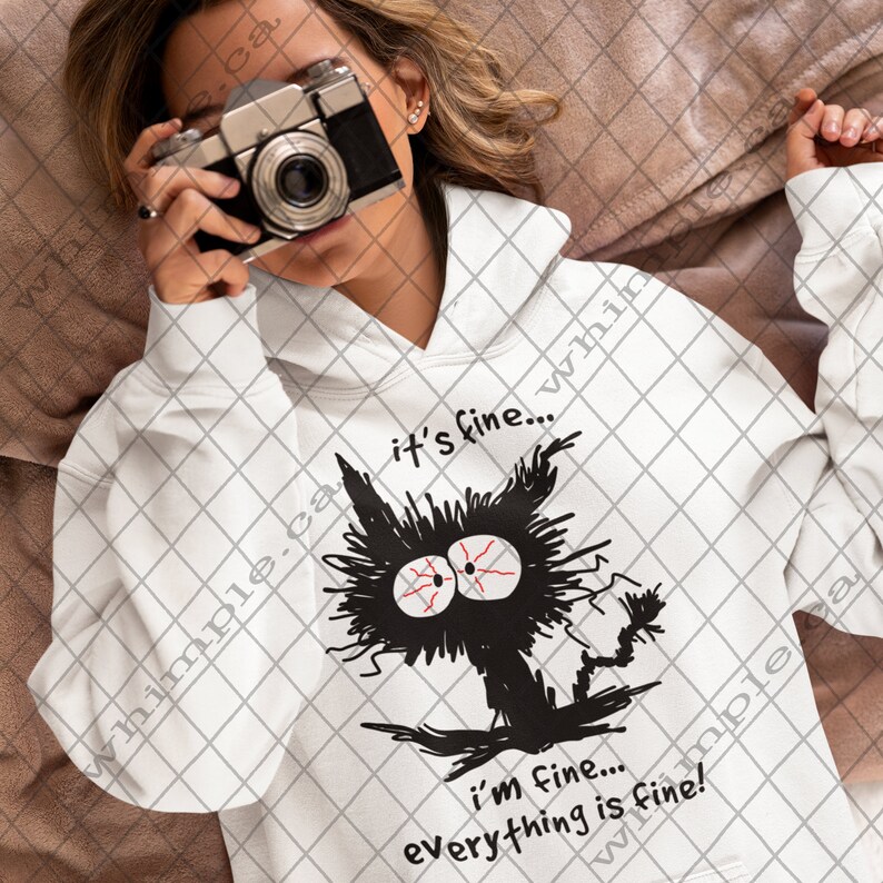 It's Fine, Everything is Fine, Frazzled Cat, Stressed Cat, I'm Fine ...