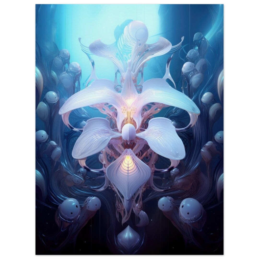 Alien Orchid Wall Art - Etsy