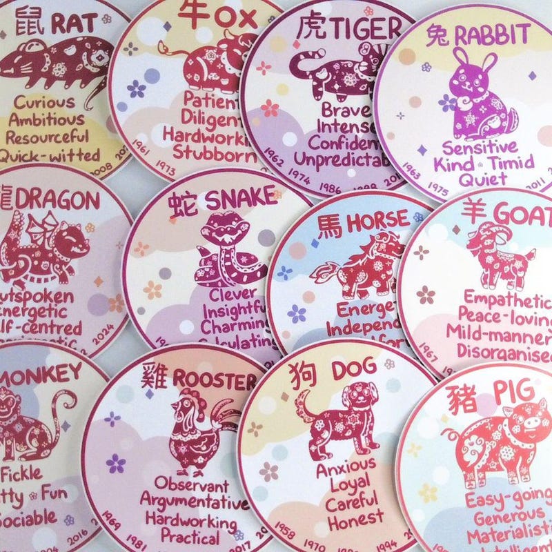 Chinese Stickers - Etsy