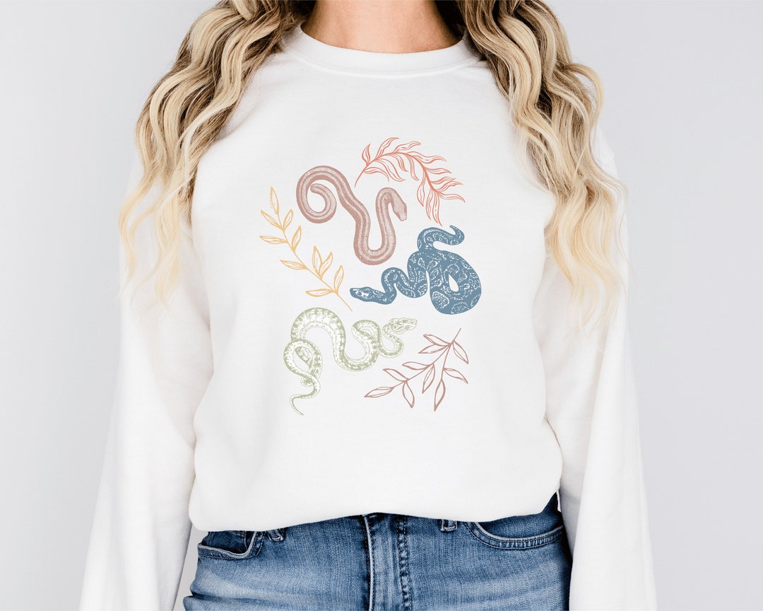 Snake Vintage Sketch Style Crewneck Sweatshirt | Herpetology Reptile ...