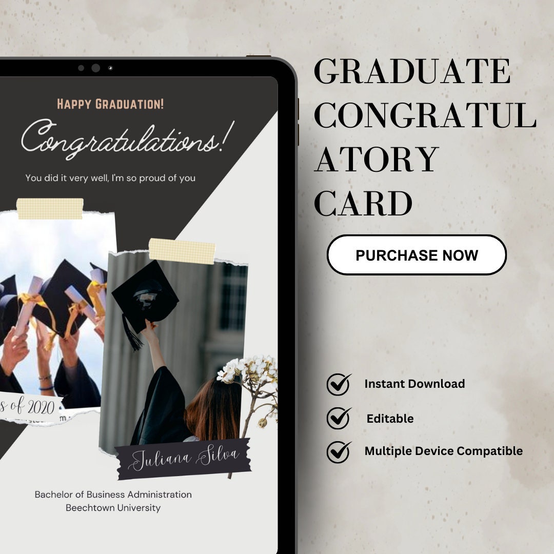 Graduation Congratulatory Card, Celebratory Card, Grad Gift, Handmade ...