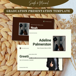 Graduation Presentation Template, School Ceremony Slides, Digital ...