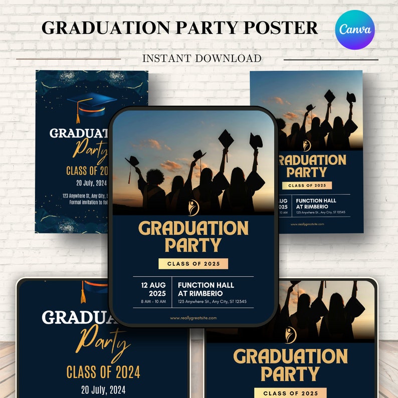 Graduation Party Poster, Customizable Grad Sign, Personalized ...