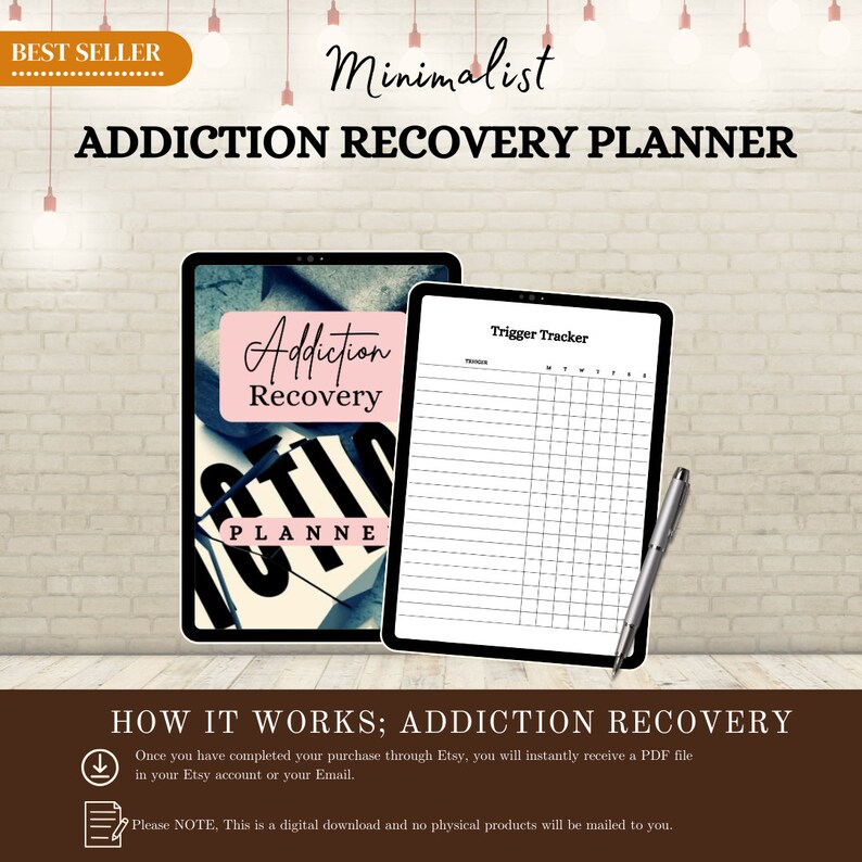 Addiction Recovery Planner, Sobriety Journal, Sober Living Tracker ...