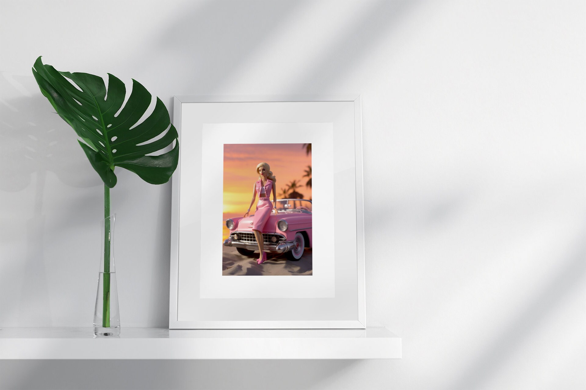 Barbie Art Retro Poster, Wall Print Digital Download, Preppy Pink Print ...