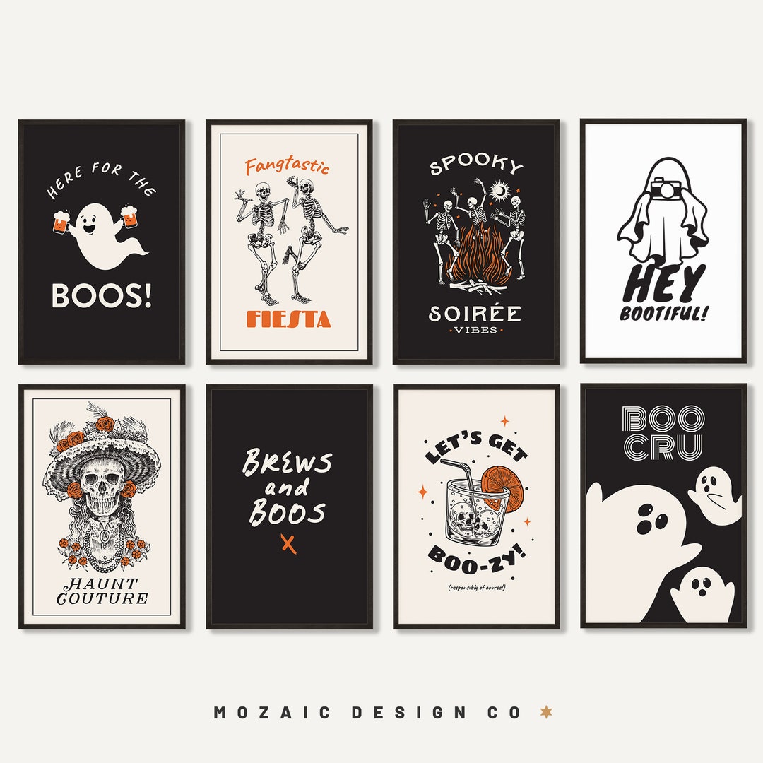 Halloween Prints 24 Halloween Printables Wall Art Halloween - Etsy