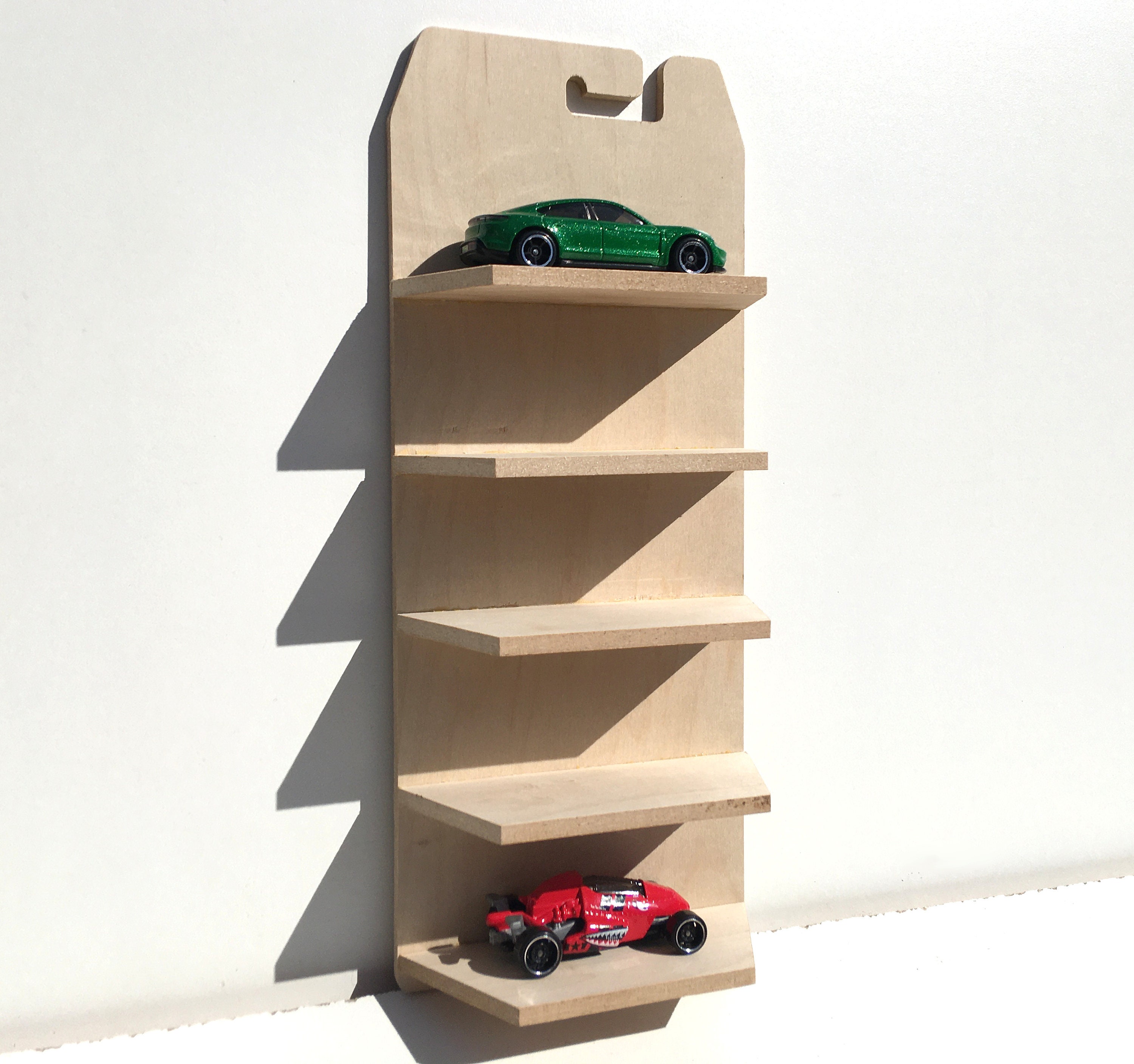 Hot Wheels 5 Car Display, Diecast Wall Mount, Toy Car Storage, Wood ...