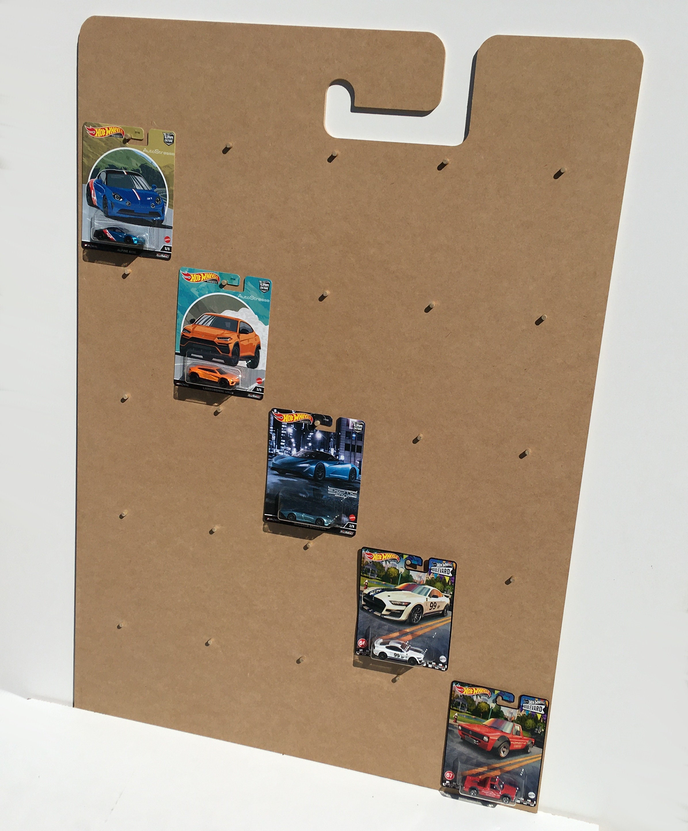Hot Wheels Premium 25 Card Pegboard Display, 1/64 Diecast Stoarage - Etsy