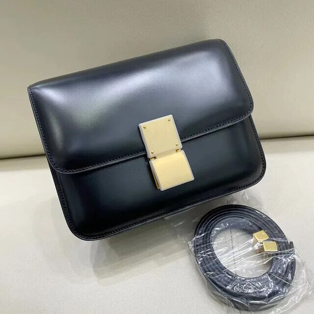 Genuine Leather Square Minimal Crossbody Bag, Shoulder Bag, Women ...