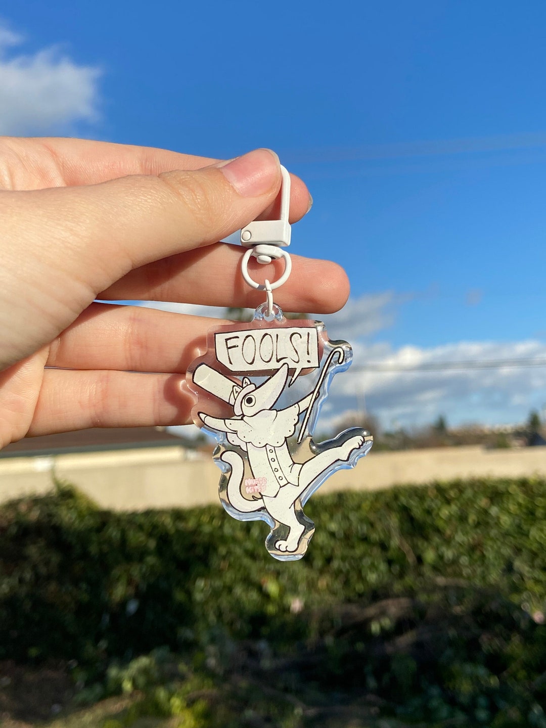 Soul Eater Excalibur Cute Kitty Cat Acrylic Glitter Epoxy Keychain - Etsy
