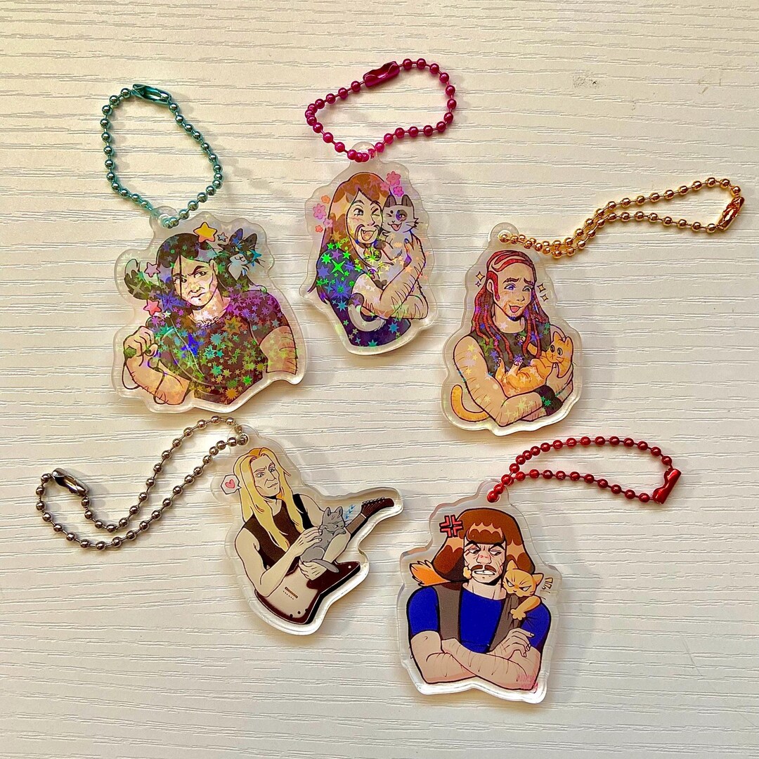 Kitty Dethklok | Metalocalypse | Holographic Acrylic Keychains - Etsy