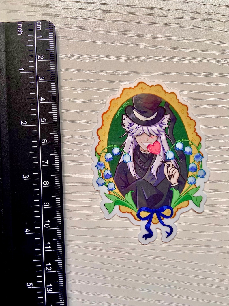 Kitty Black Butler | Vinyl Sticker Set | Ciel, Sebastian, Grell ...