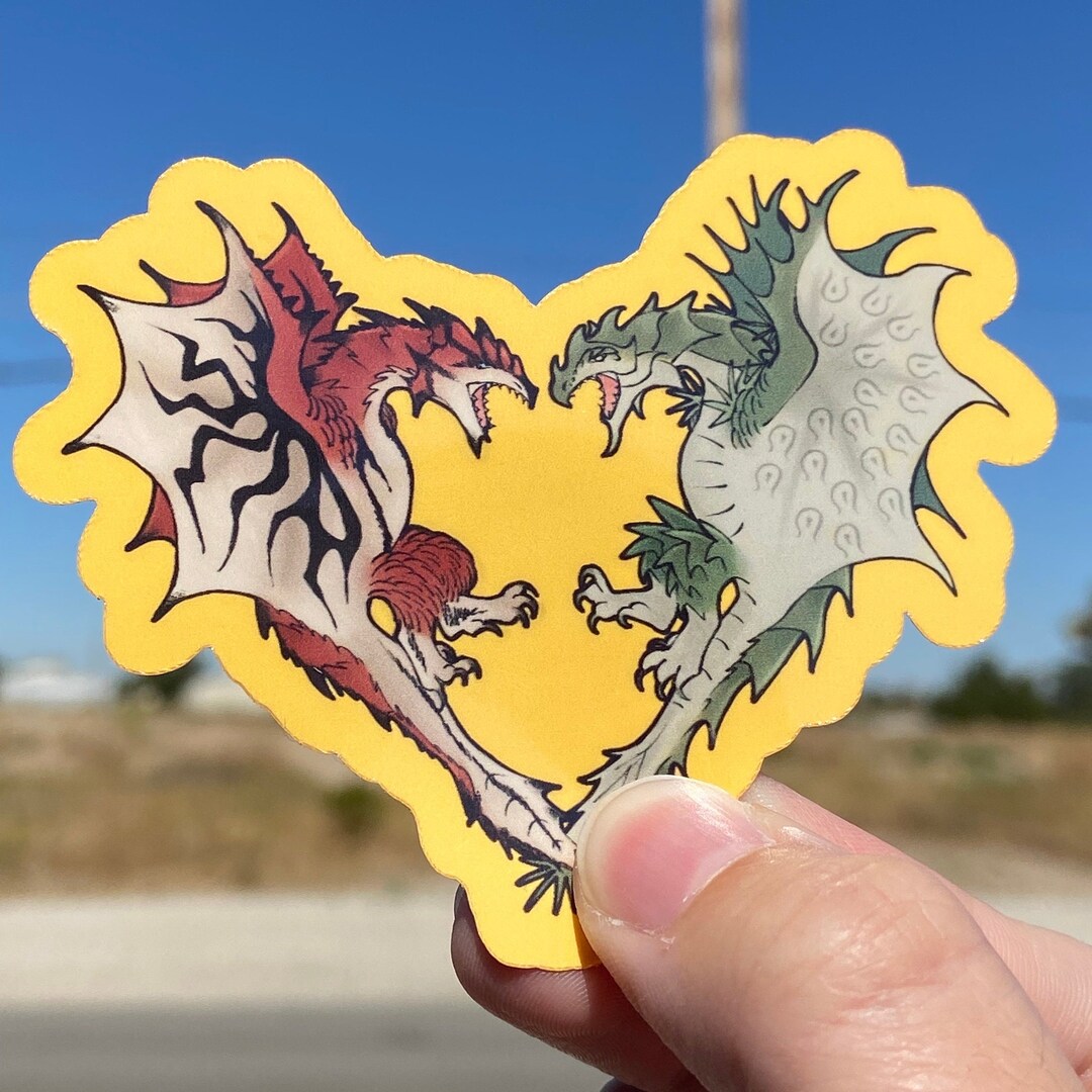 Monster Hunter World Rathian and Rathalos Dragons Heart Original Art ...