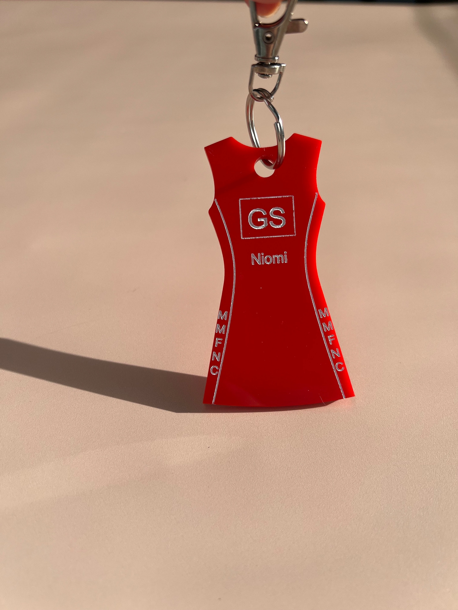 Personalised Netball Dress Keyring - Etsy