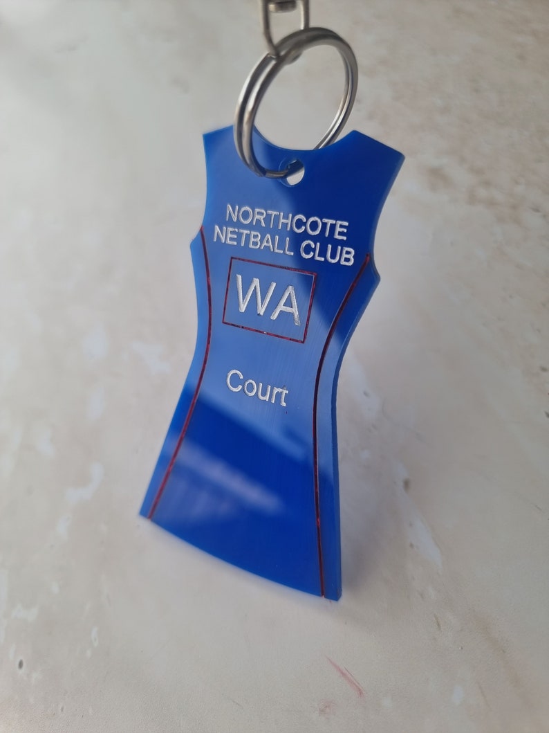 Personalised Netball Dress Keyring - Etsy
