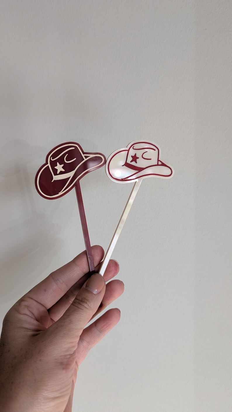 Custom Cowboy Cocktail Stirrers: Western Drink Toppers - Etsy