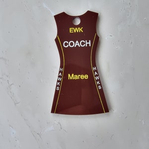 Personalised Netball Dress Keyring - Etsy