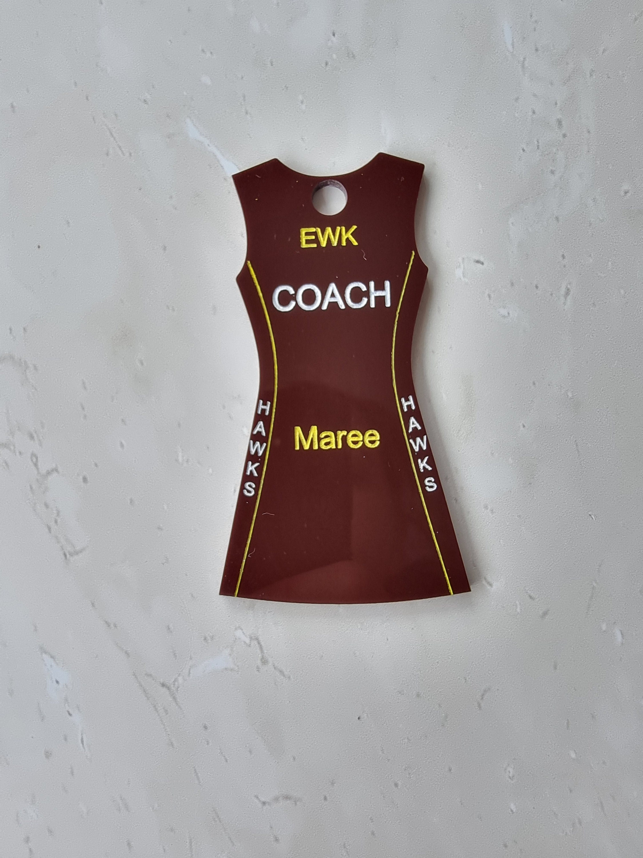 Personalised Netball Dress Keyring - Etsy