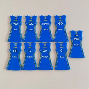 Personalised Netball Dress Keyring - Etsy