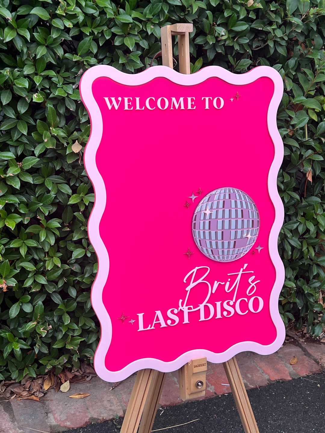 Acrylic Wavy Sign - Last Disco - Hens Party - Bridal Shower - Welcome ...