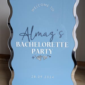 Acrylic Wavy Sign - Hens Party - Bridal Shower - Welcome Sign Wavy ...