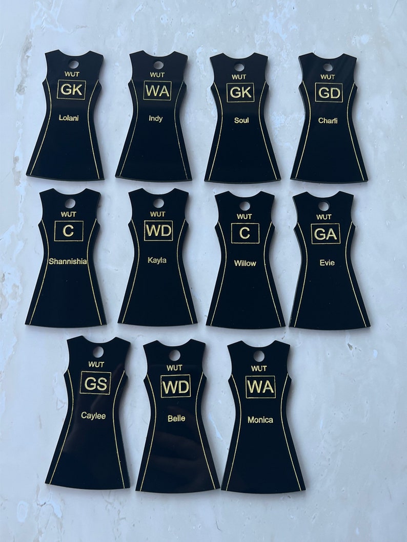 Personalised Netball Dress Keyring - Etsy