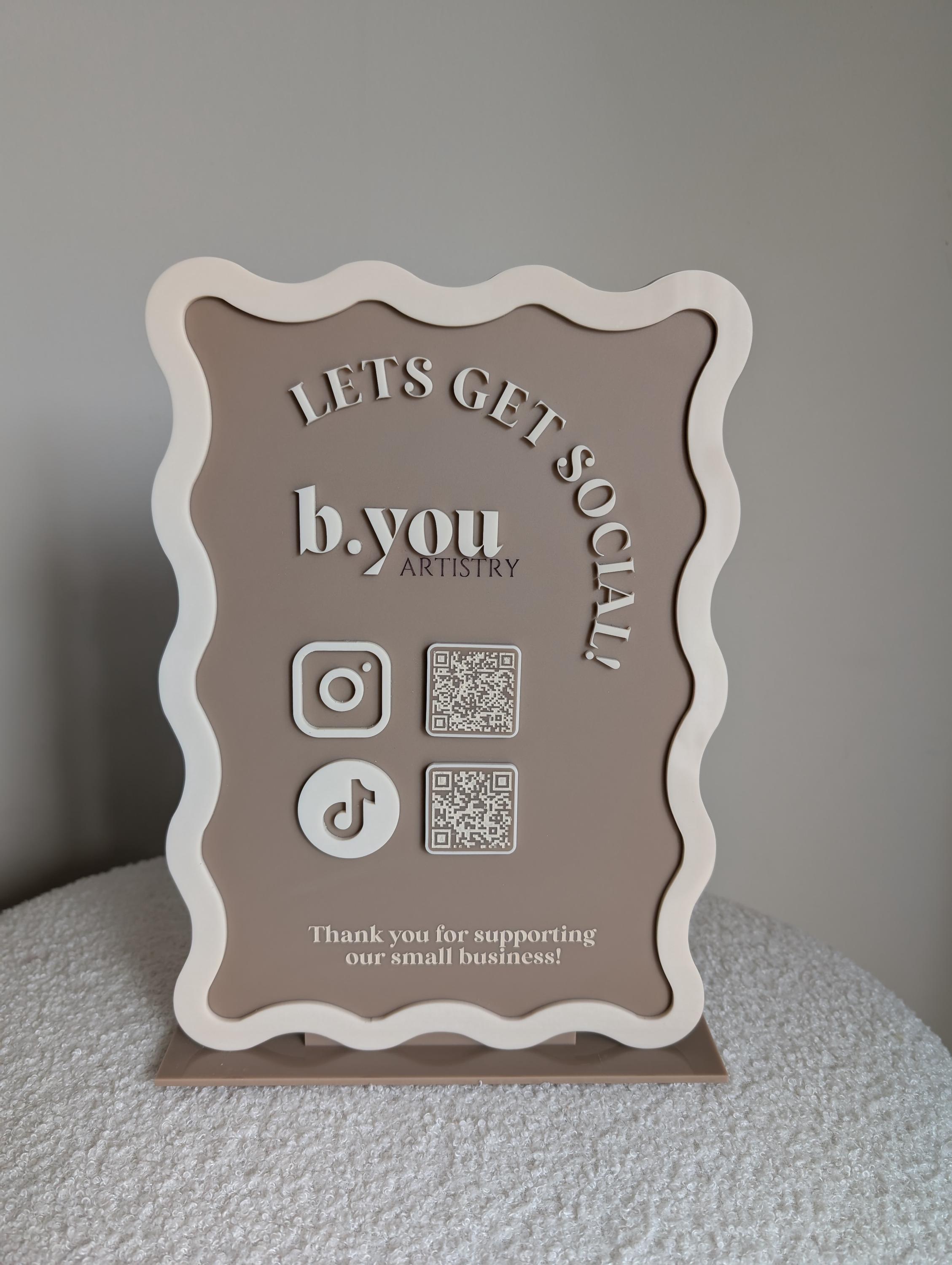 Let's Get Social Board Sign Business - Etsy