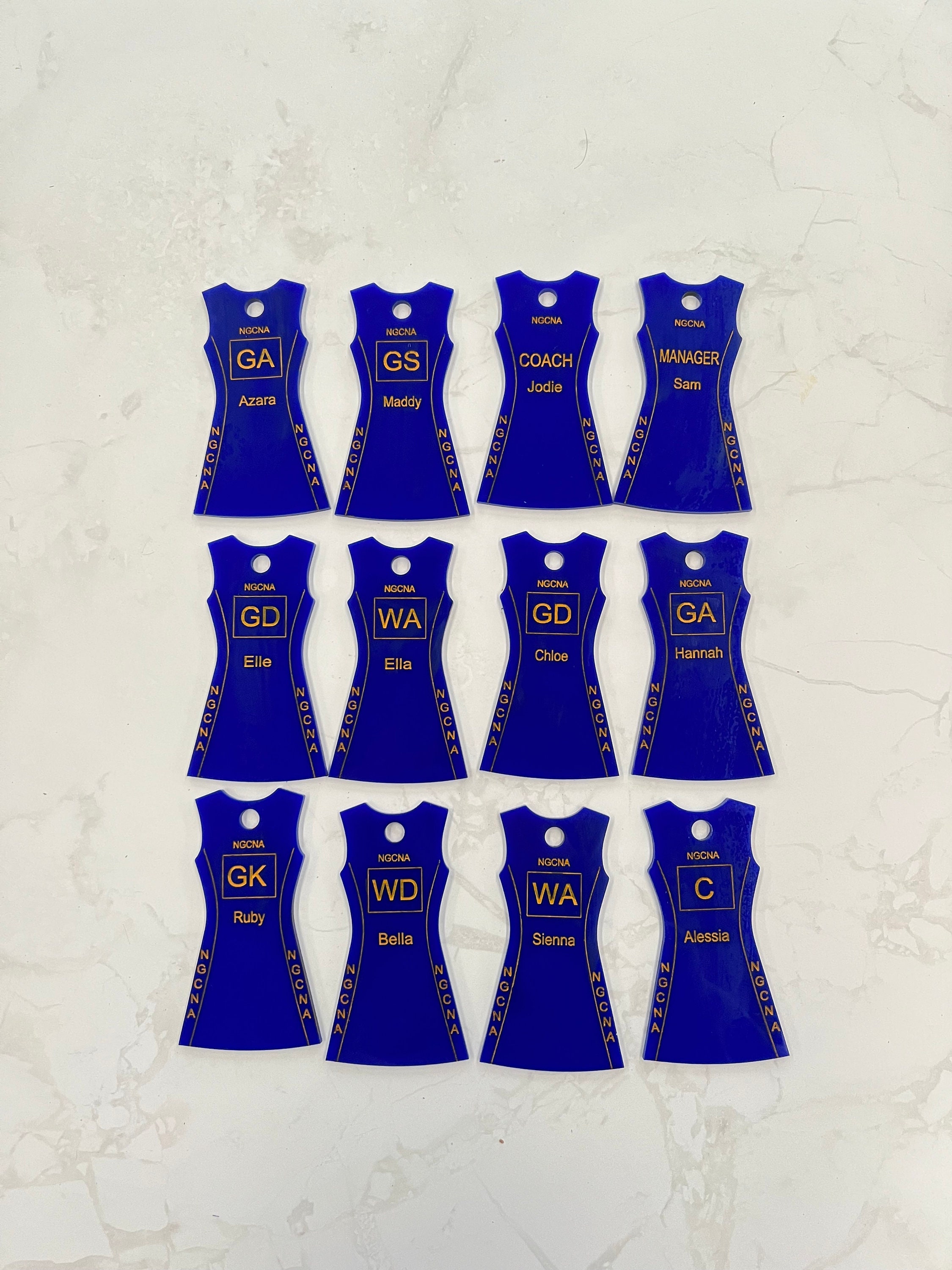 Personalised Netball Dress Keyring - Etsy