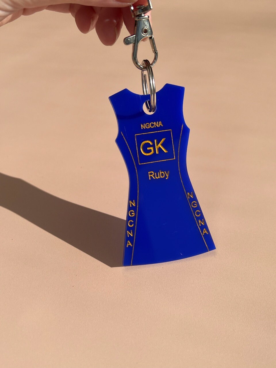 Personalised Netball Dress Keyring - Etsy