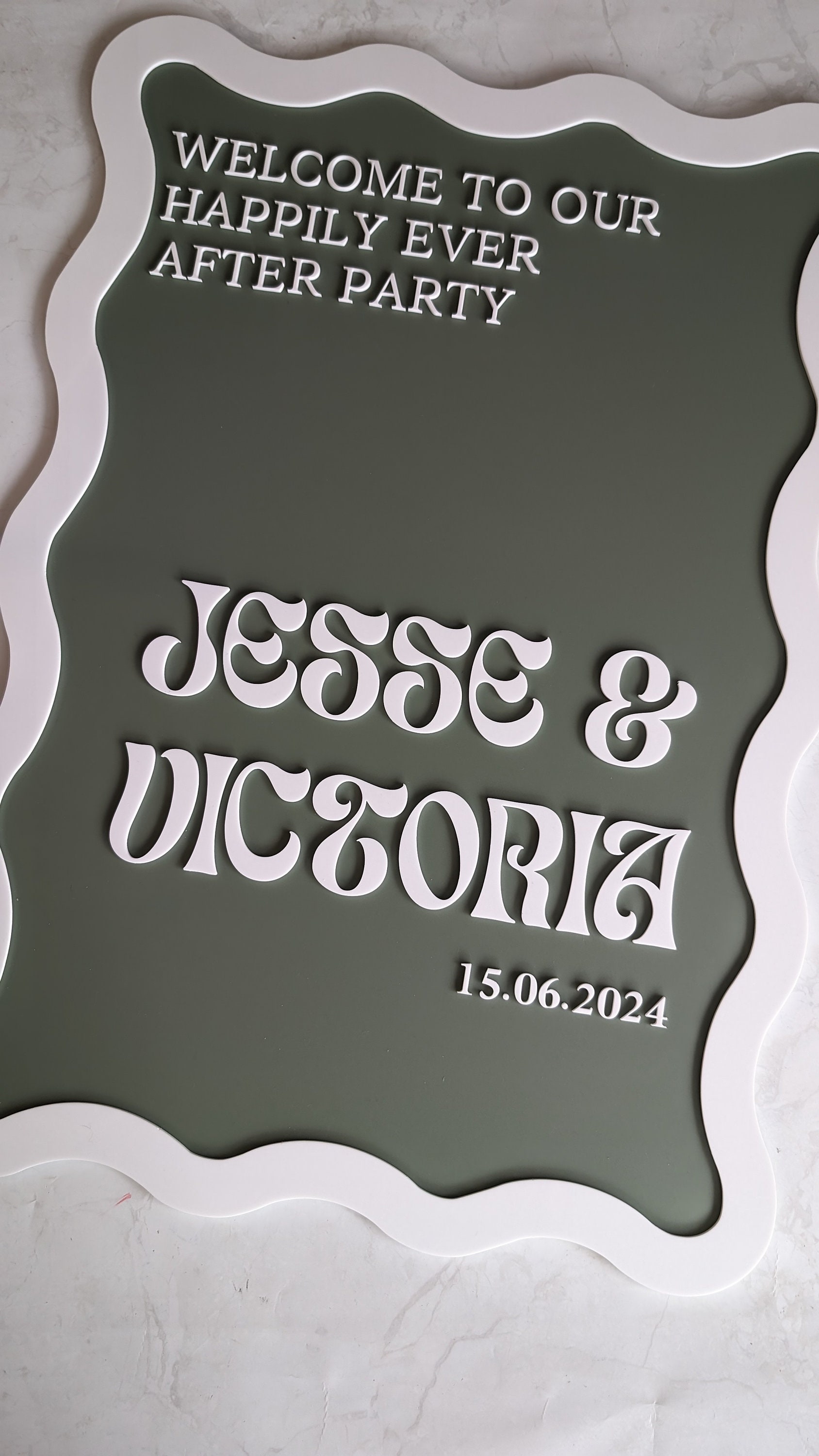 Acrylic Wavy Sign - Etsy Australia