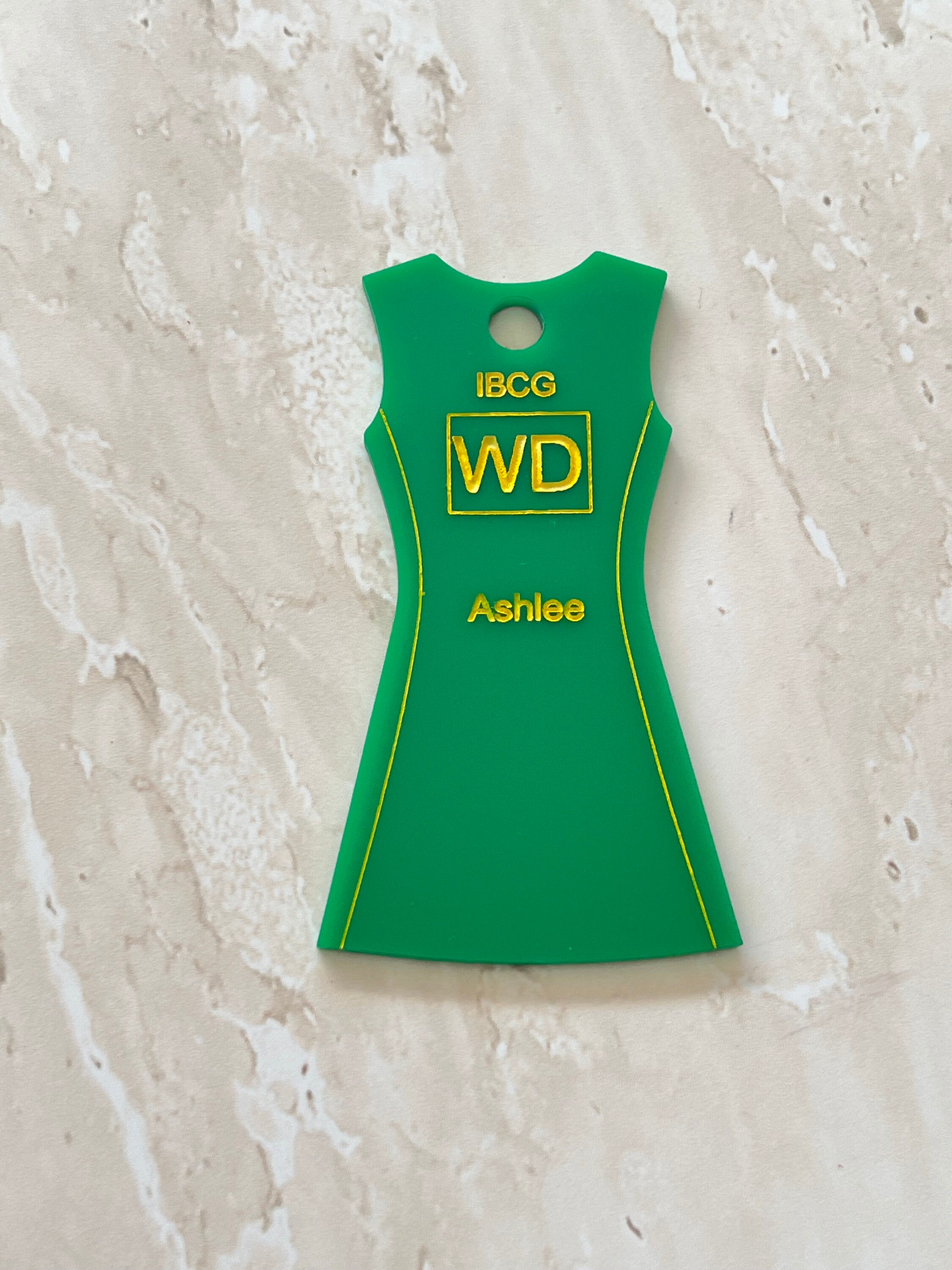 Personalised Netball Dress Keyring - Etsy