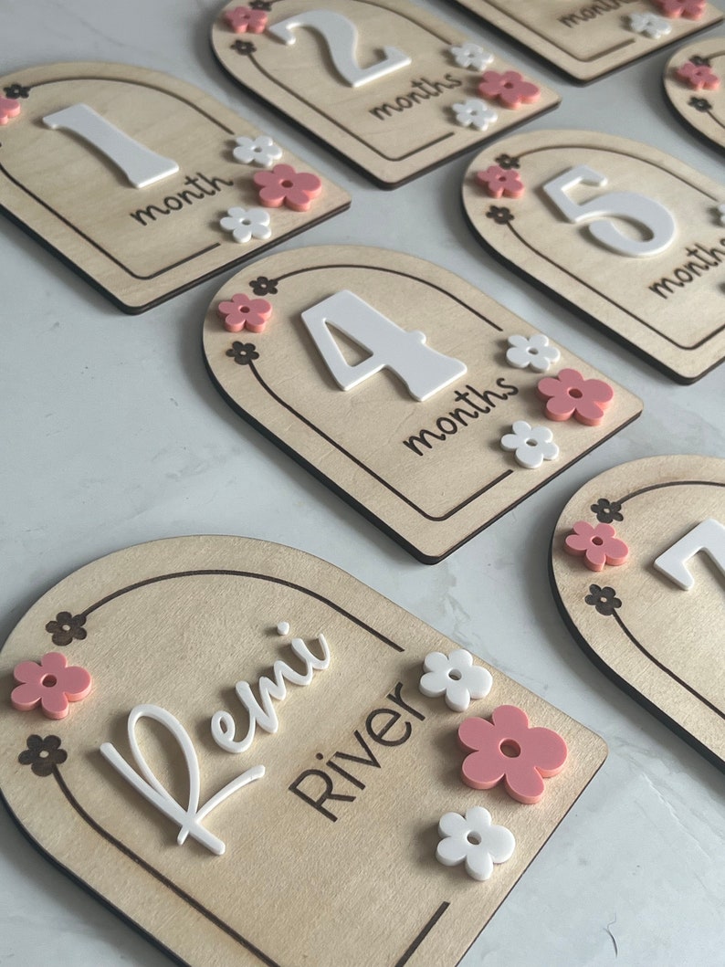 Baby Milestone Plaques - Etsy