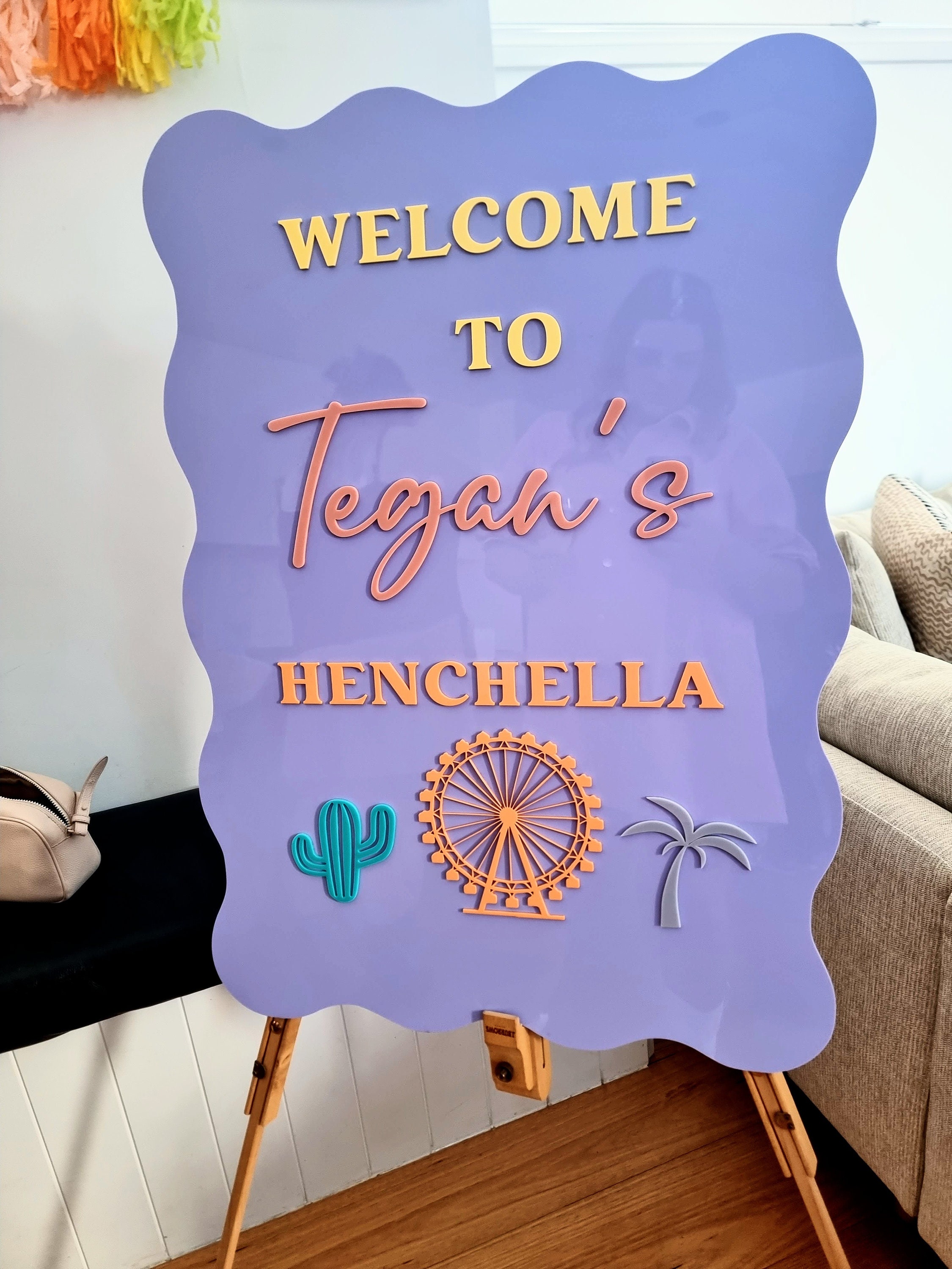 Acrylic Wavy Sign - Etsy Australia