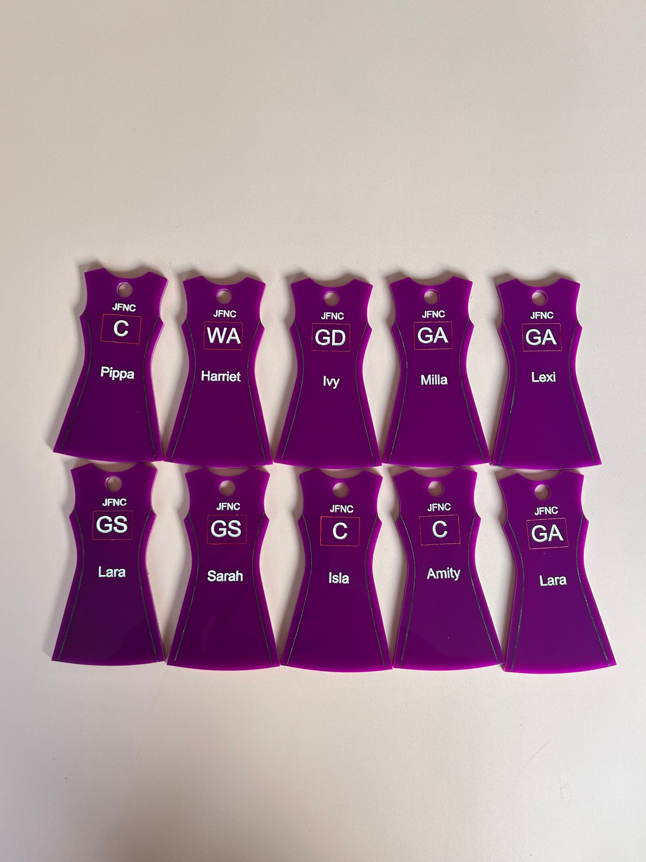 Personalised Netball Dress Keyring - Etsy