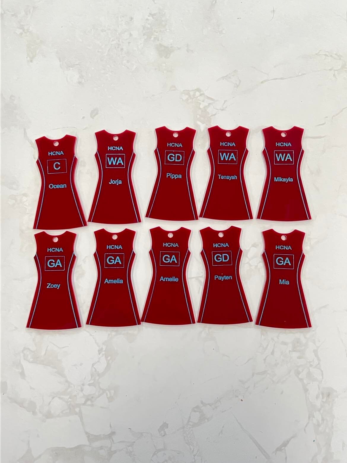 Personalised Netball Dress Keyring - Etsy