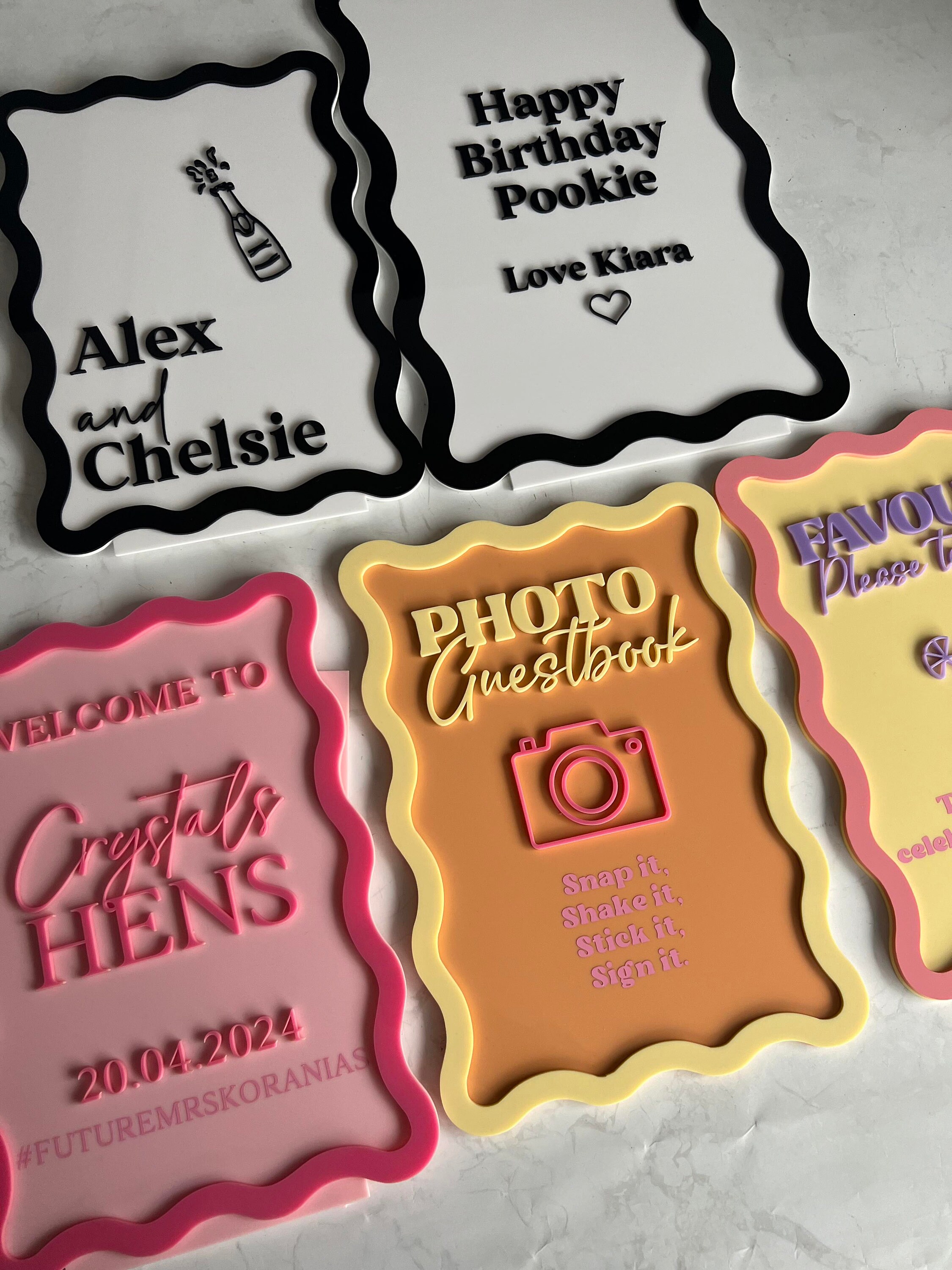 Acrylic Wavy Sign - Etsy Australia