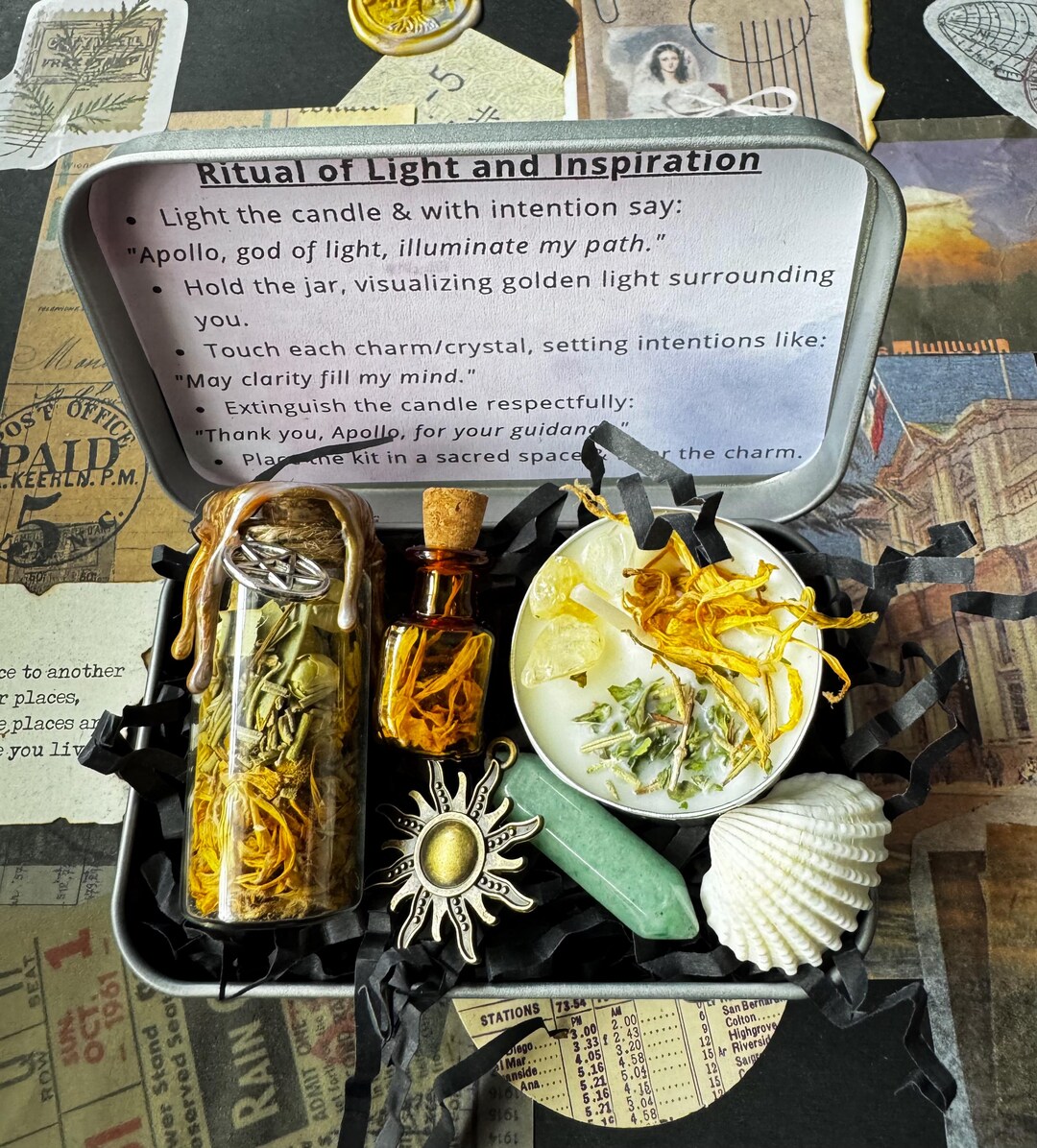 Apollo Ritual Box - Altar Offerings | Light & Creativity Ritual Kit ...