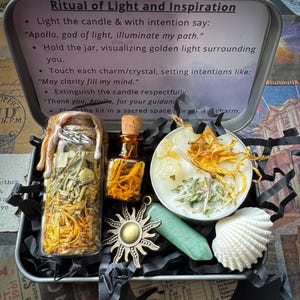 Apollo Ritual Box - Altar Offerings | Light & Creativity Ritual Kit ...