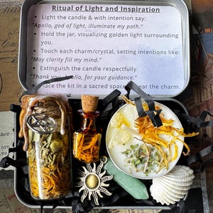 Apollo Ritual Box - Altar Offerings | Light & Creativity Ritual Kit ...