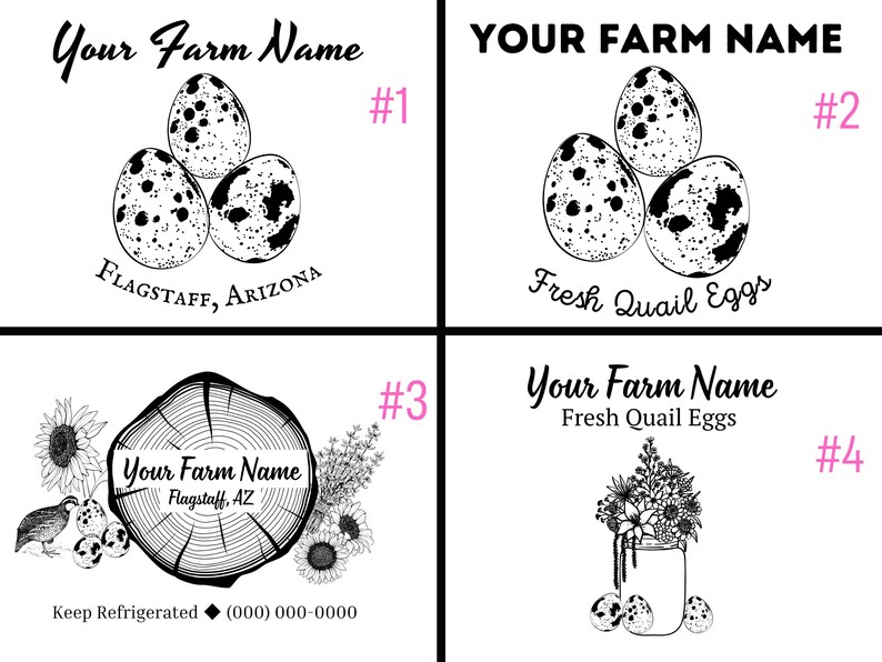 Custom Egg Carton Label Quail Egg Label Personalized Label Custom Label ...