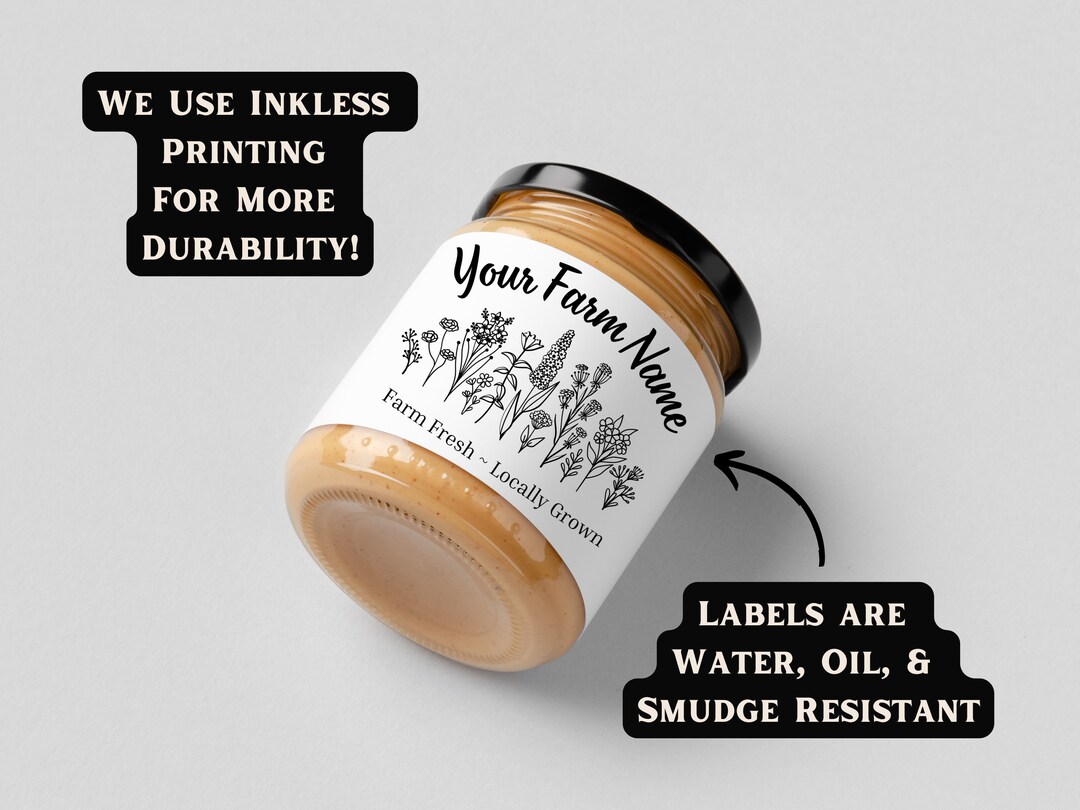Jar Label Jar Sticker Custom Jar Label Waterproof Label Food Label ...