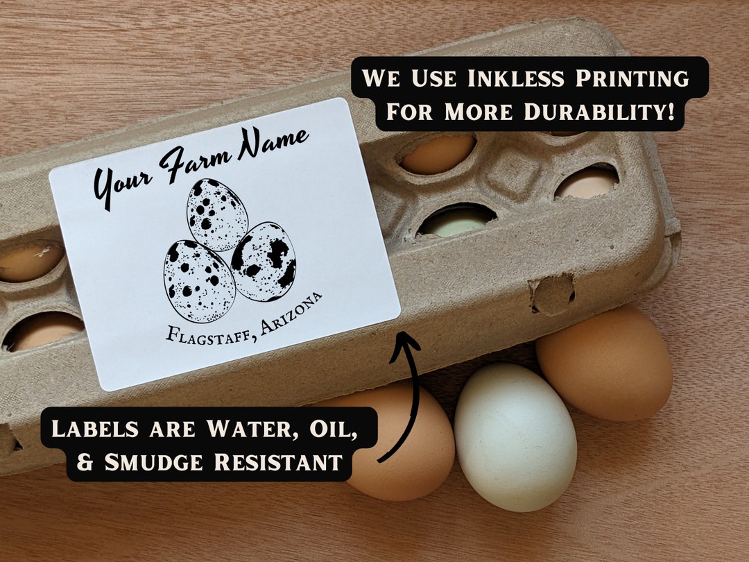 Quail Egg Label for Egg Carton Personalized Custom Printed Label ...